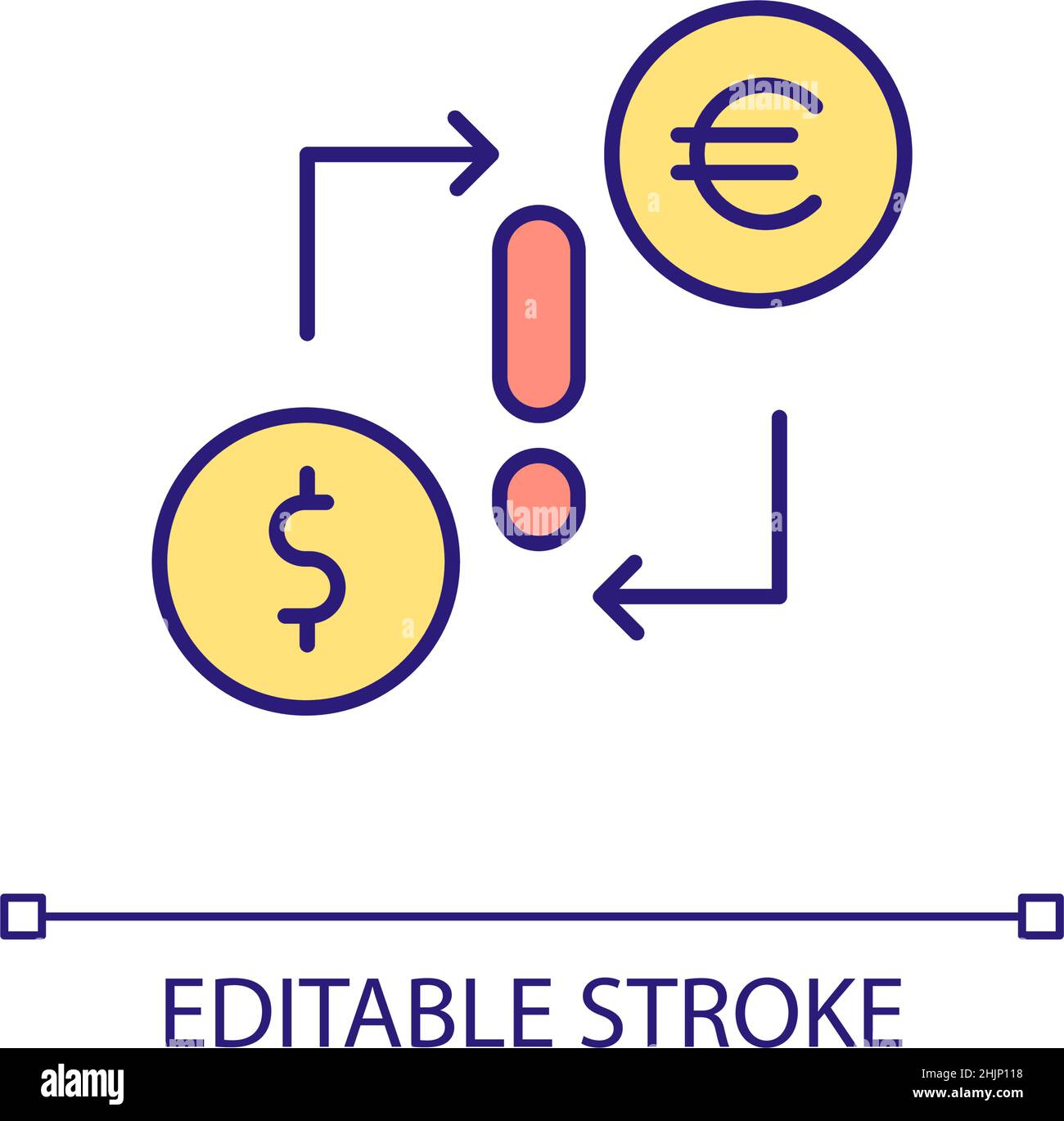 Currency exchange risks RGB color icon Stock Vector Image & Art - Alamy