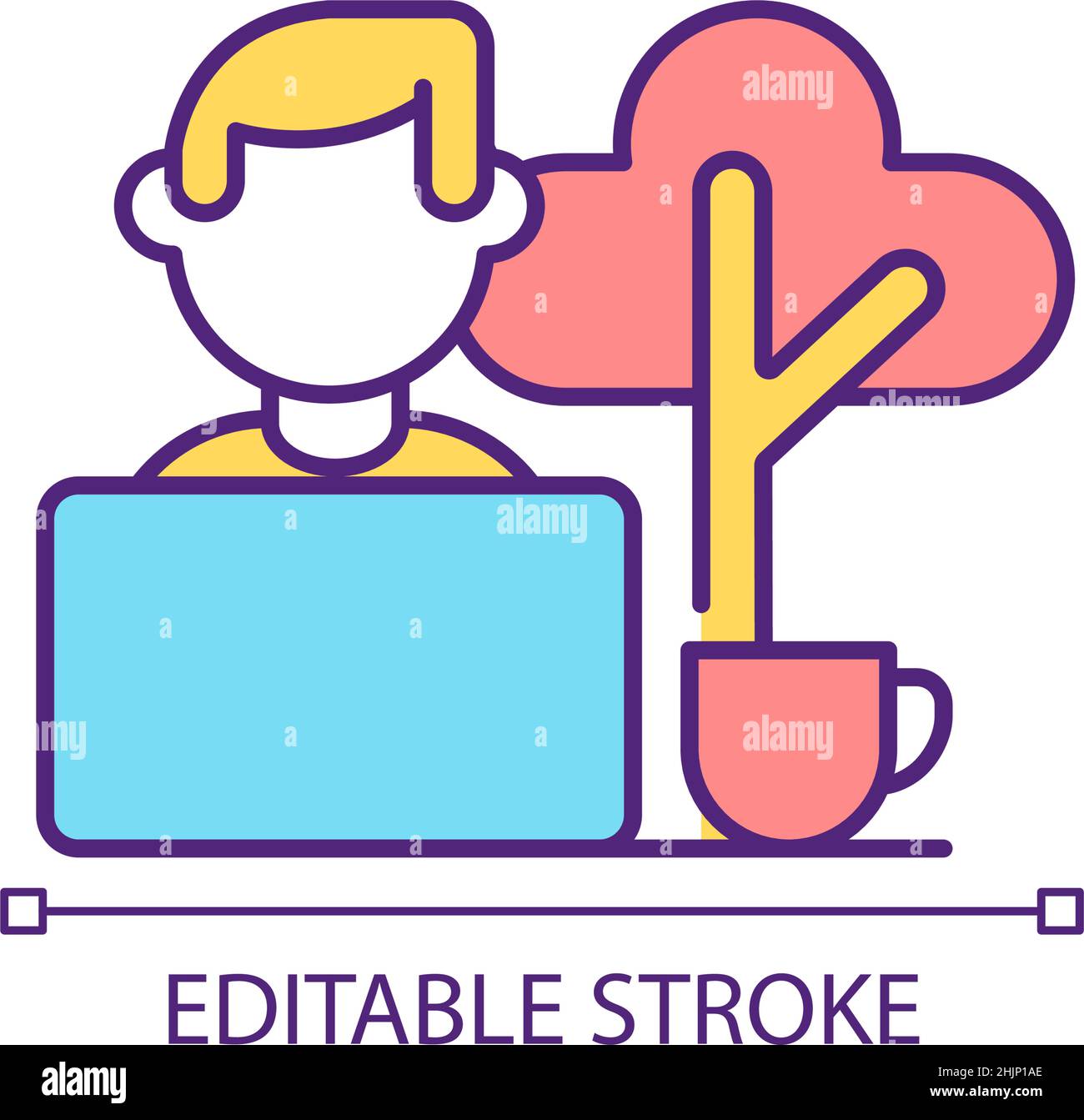 Comfortable work environment Stock Vector Images - Alamy