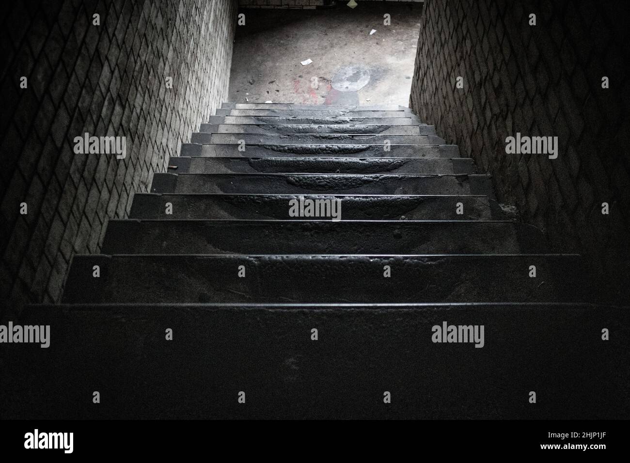 High angle of dirty stairs Stock Photo - Alamy