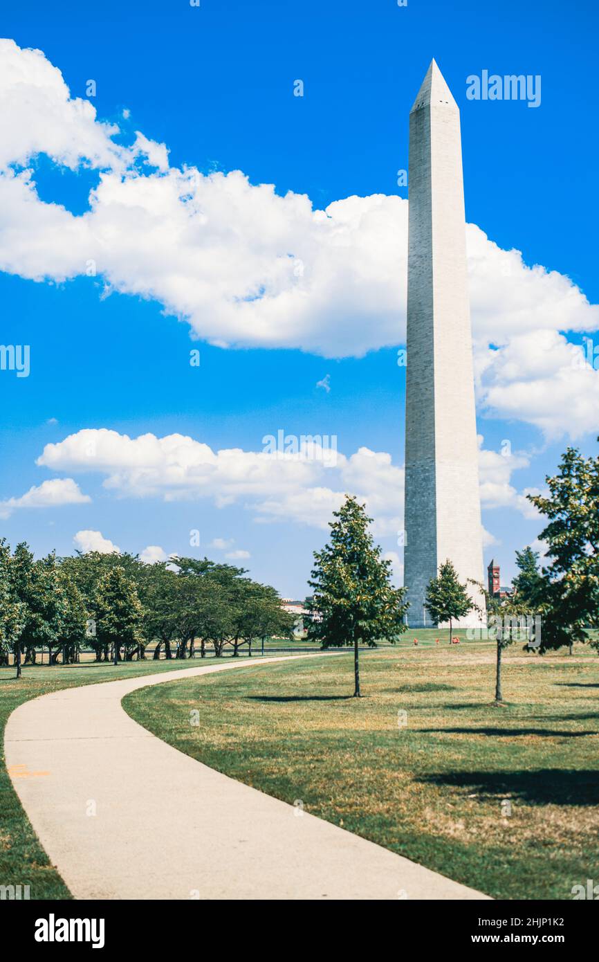 Vertical shot of the Washington Monument in the USA Stock Photo - Alamy