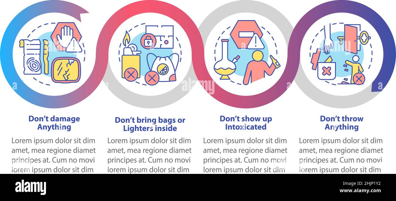 Escape room regulations loop infographic template Stock Vector Image ...