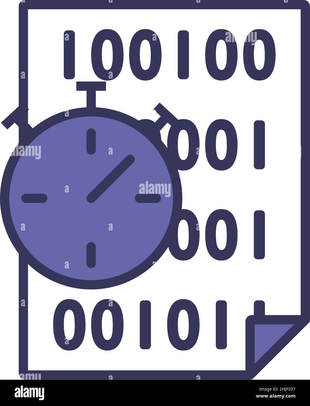 Fast Development Icon. Editable Bold Outline With Color Fill Design ...