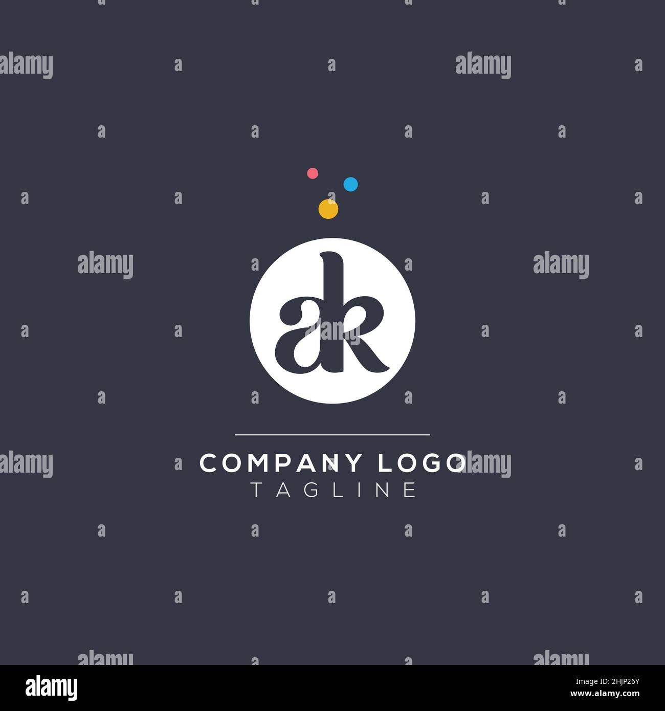 AK Initial Letter Design Vector with bubble Dots. Vector Lettering ...