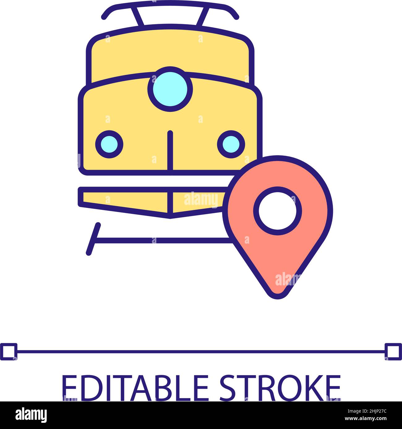 Rail transport RGB color icon Stock Vector Image & Art - Alamy