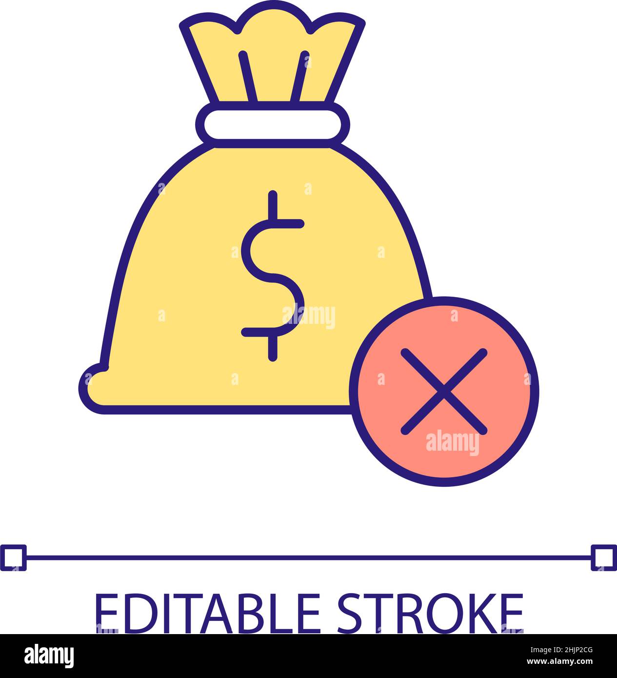 No money RGB color icon Stock Vector Image & Art - Alamy