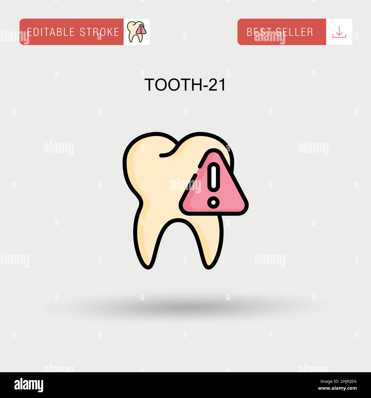 Tooth-21 Simple vector icon Stock Vector Image & Art - Alamy