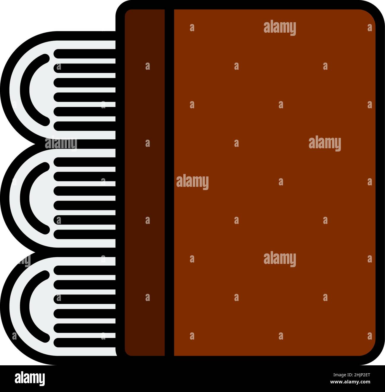Stack Of Books Icon. Editable Bold Outline With Color Fill Design ...
