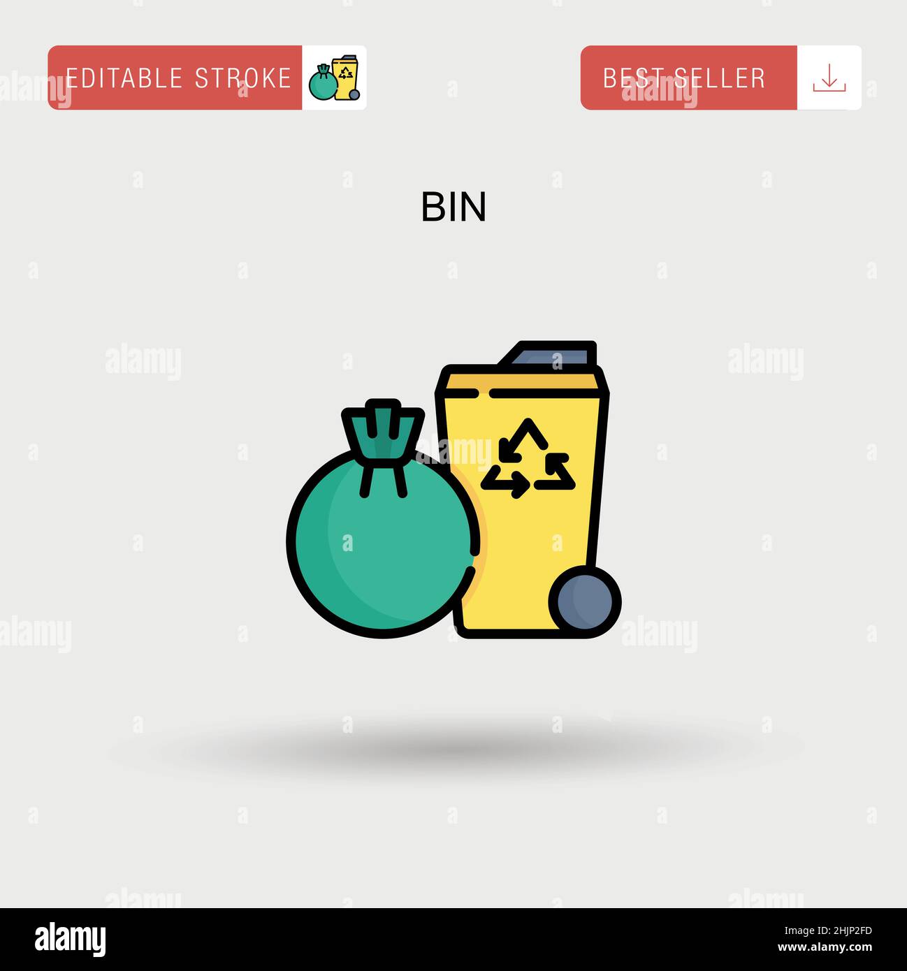 Bin Simple vector icon Stock Vector Image & Art - Alamy