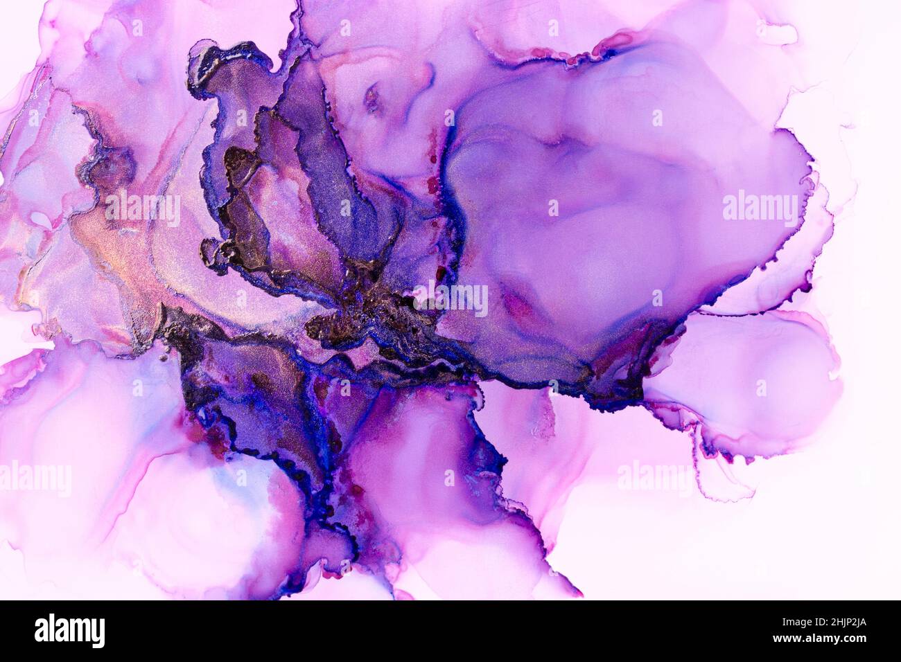 Close-up of purple alcohol ink abstract texture, trendy wallpaper. Art ...