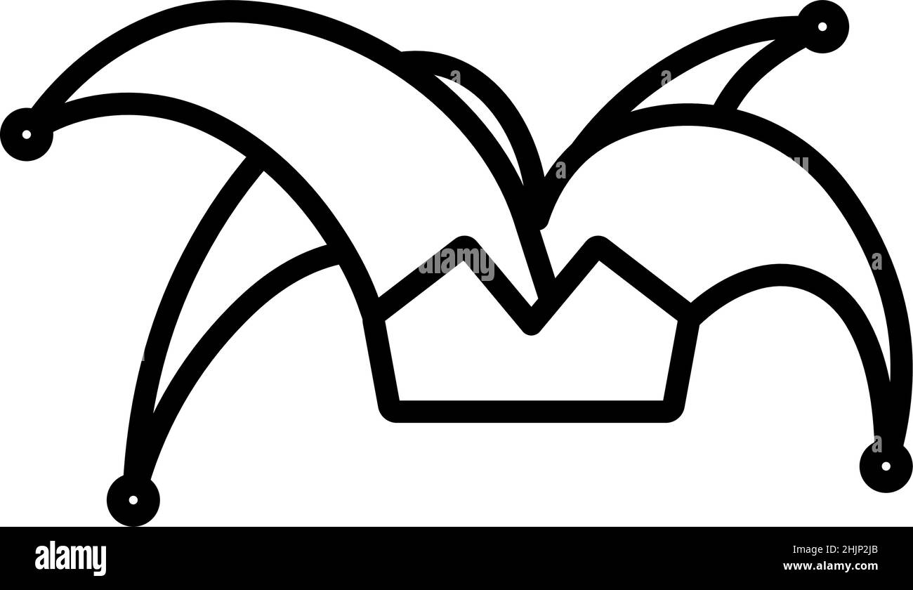 April Fool's Day Icon. Bold outline design with editable stroke width ...