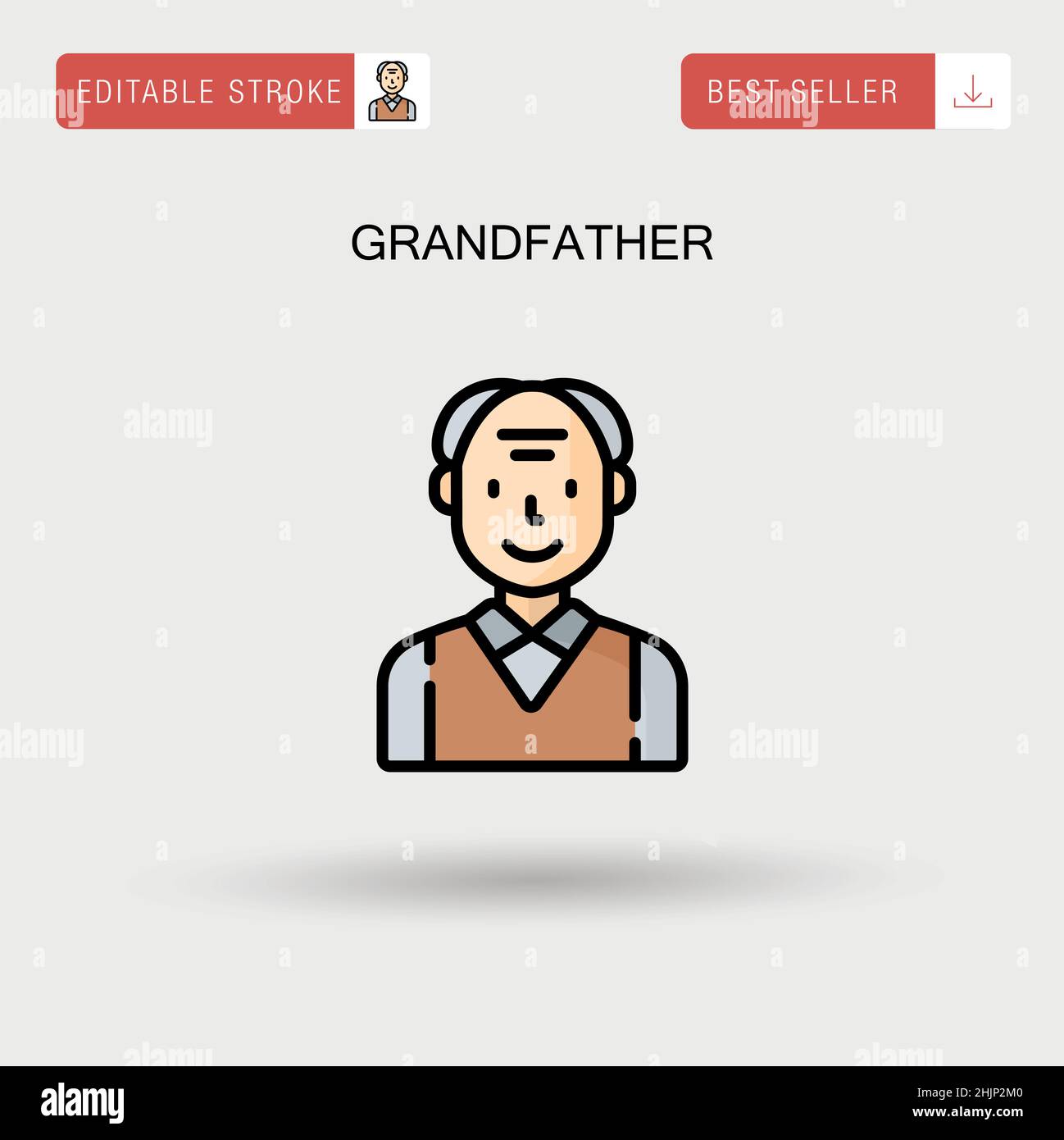 Grandpa icon hi-res stock photography and images - Alamy
