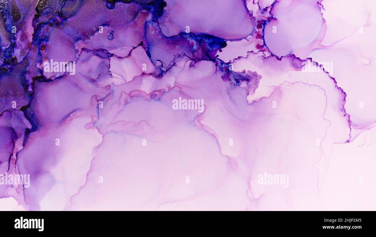 Close-up of purple alcohol ink abstract texture, trendy wallpaper. Art ...