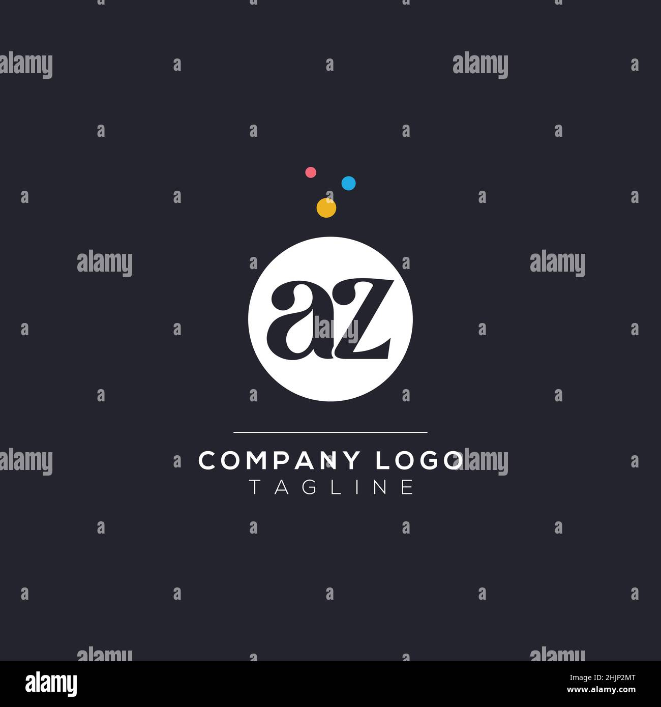 AZ Initial Letter Design Vector with bubble Dots. Vector Lettering ...