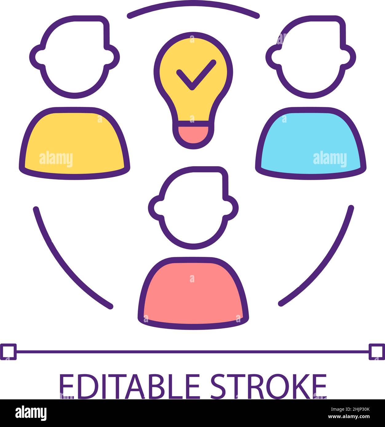 Team brainstorming RGB color icon Stock Vector Image & Art - Alamy