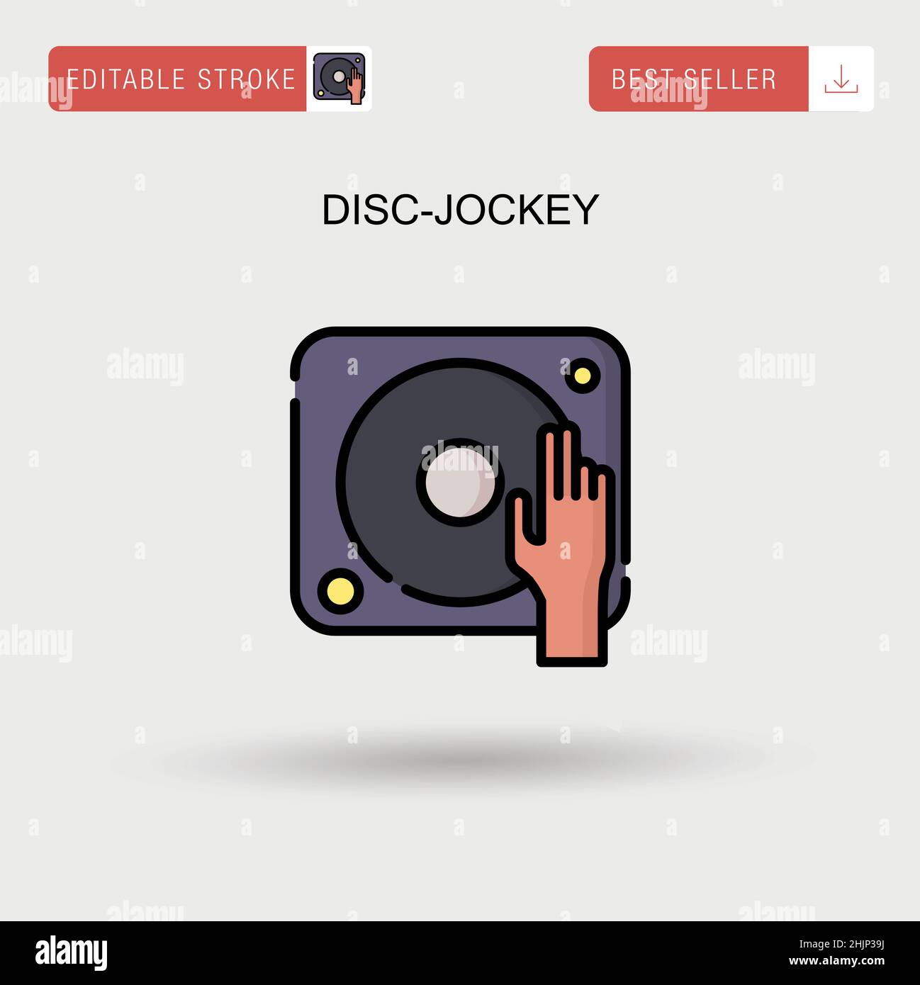 Disc-jockey Simple vector icon Stock Vector Image & Art - Alamy