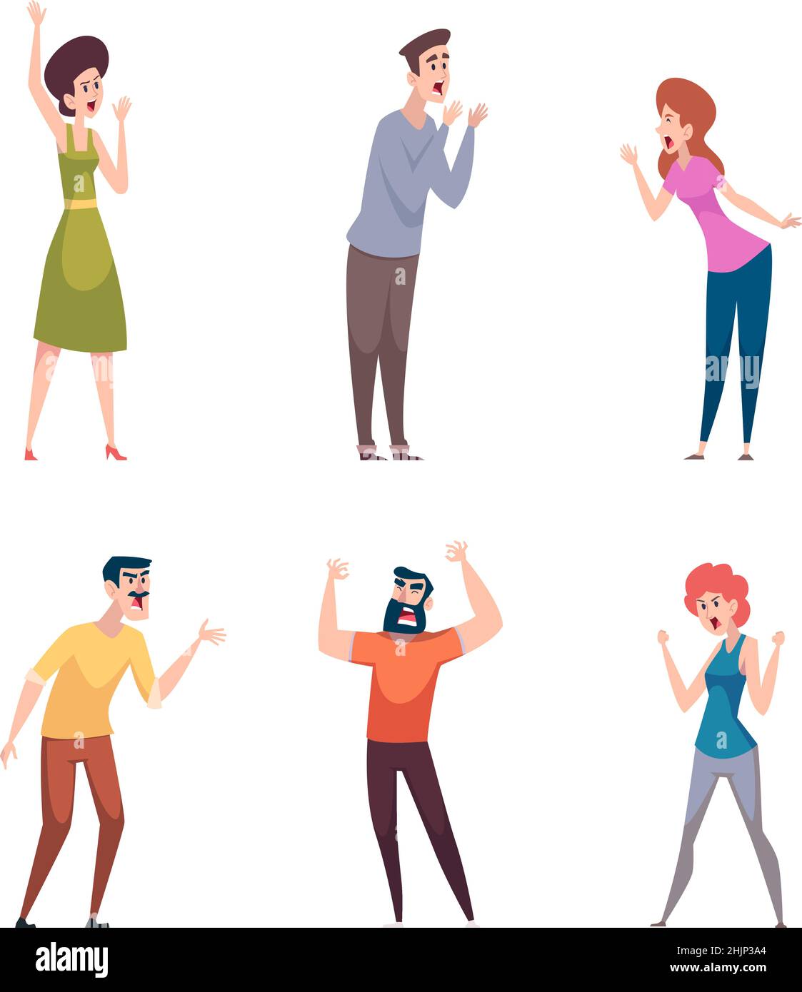 Cartoon woman angry hi-res stock photography and images - Alamy