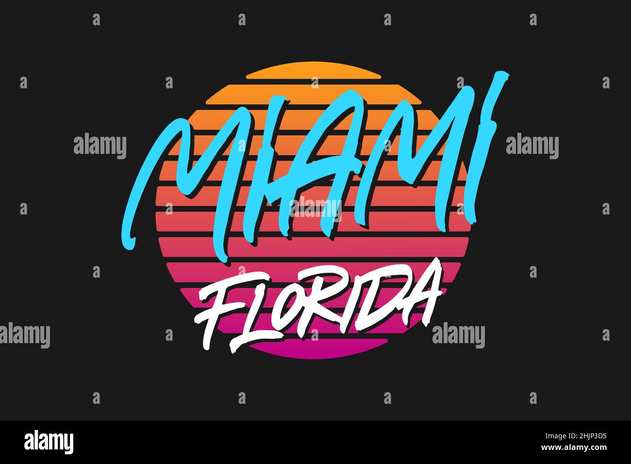 Miami Florida lettering design Stock Vector Image & Art - Alamy