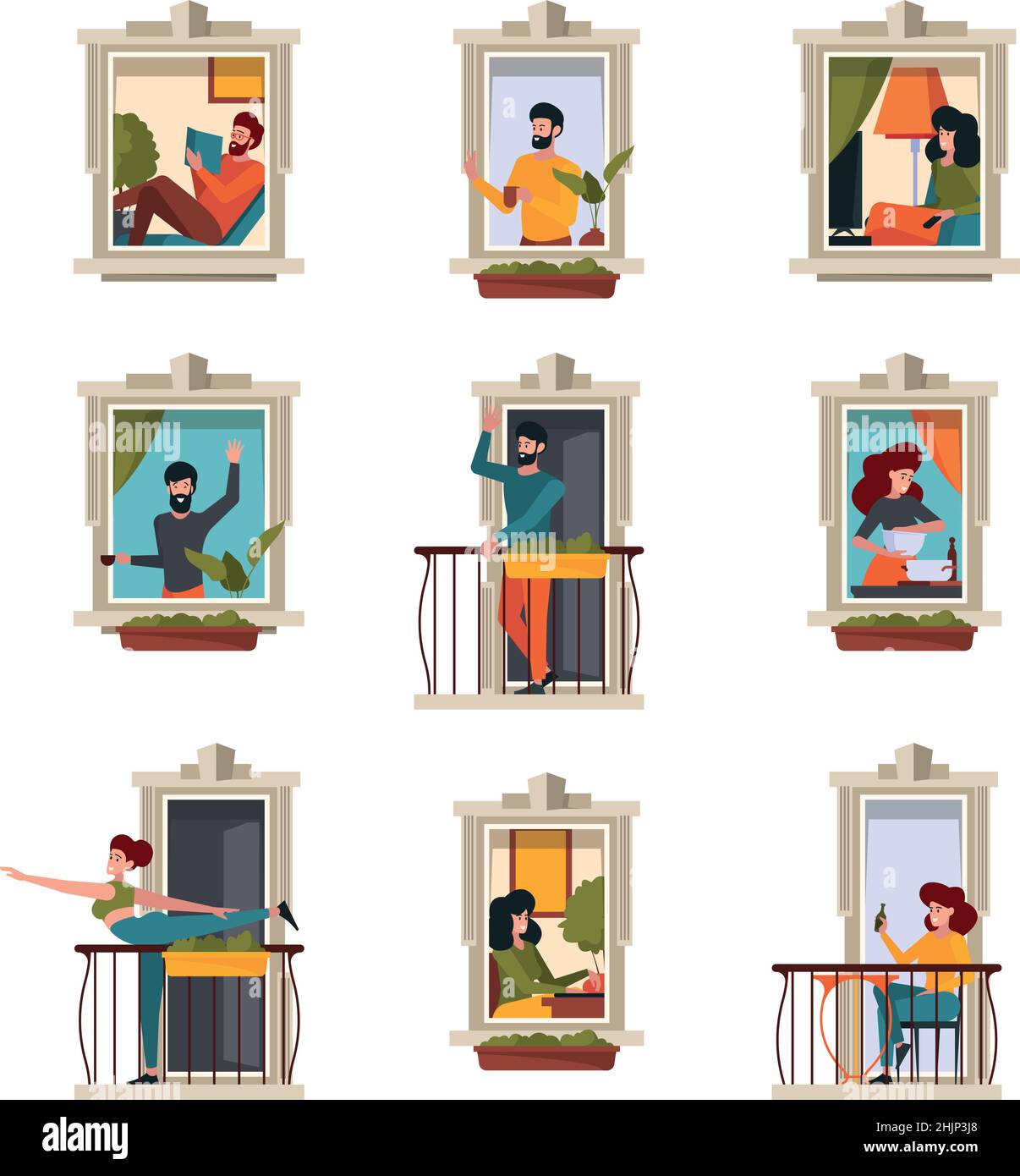 Exterior views facade Stock Vector Images - Alamy