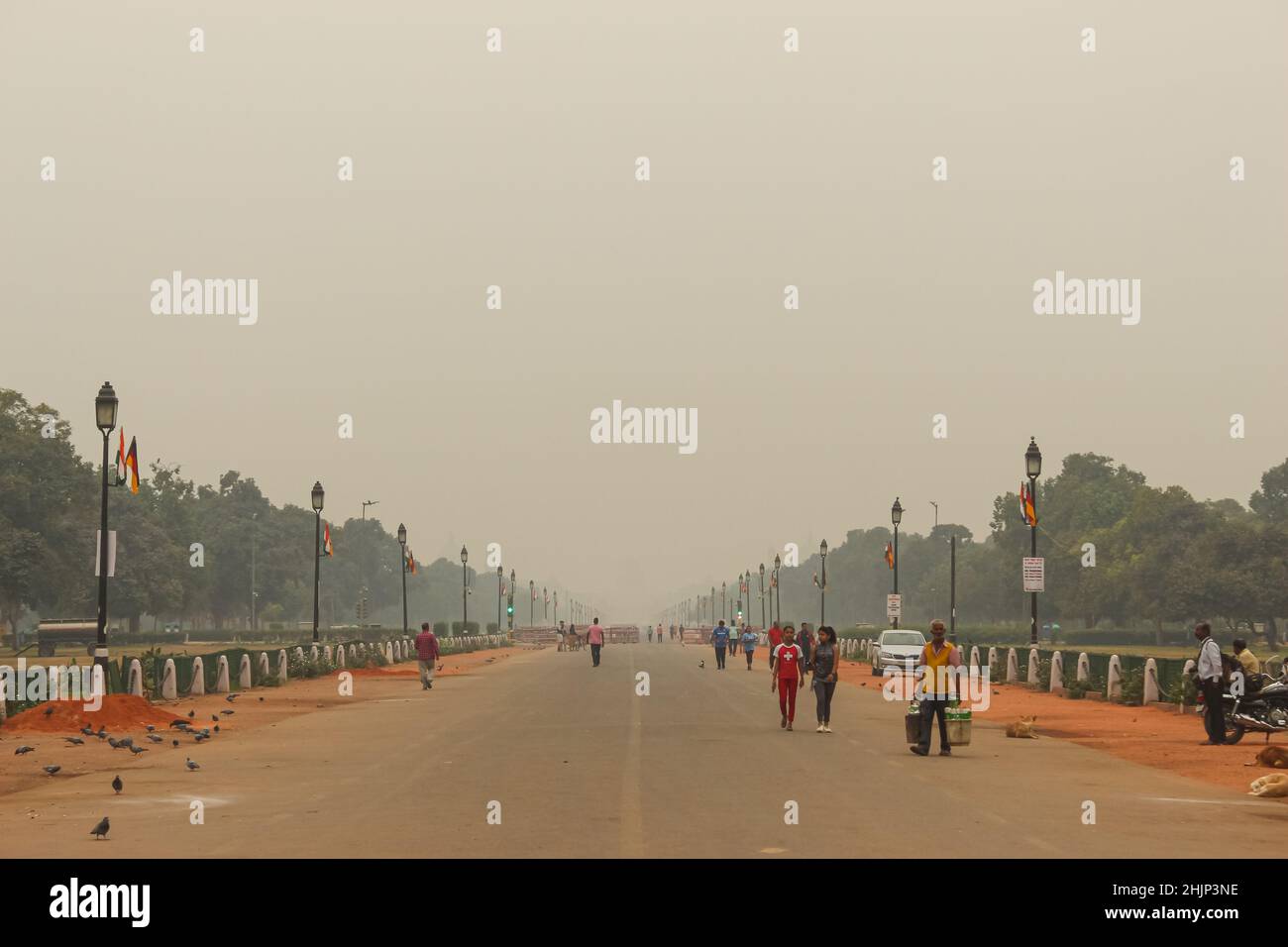 Early Morning view of Rajpath, Delhi, India Stock Photo - Alamy