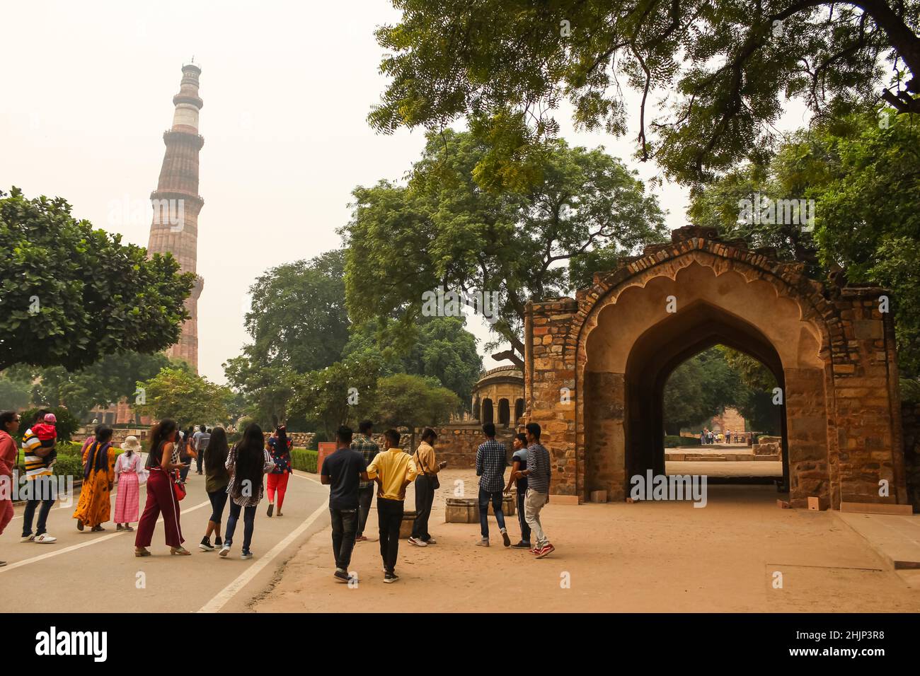 children's playing the near Qutub Minar, Delhi, India Stock Photo - Alamy
