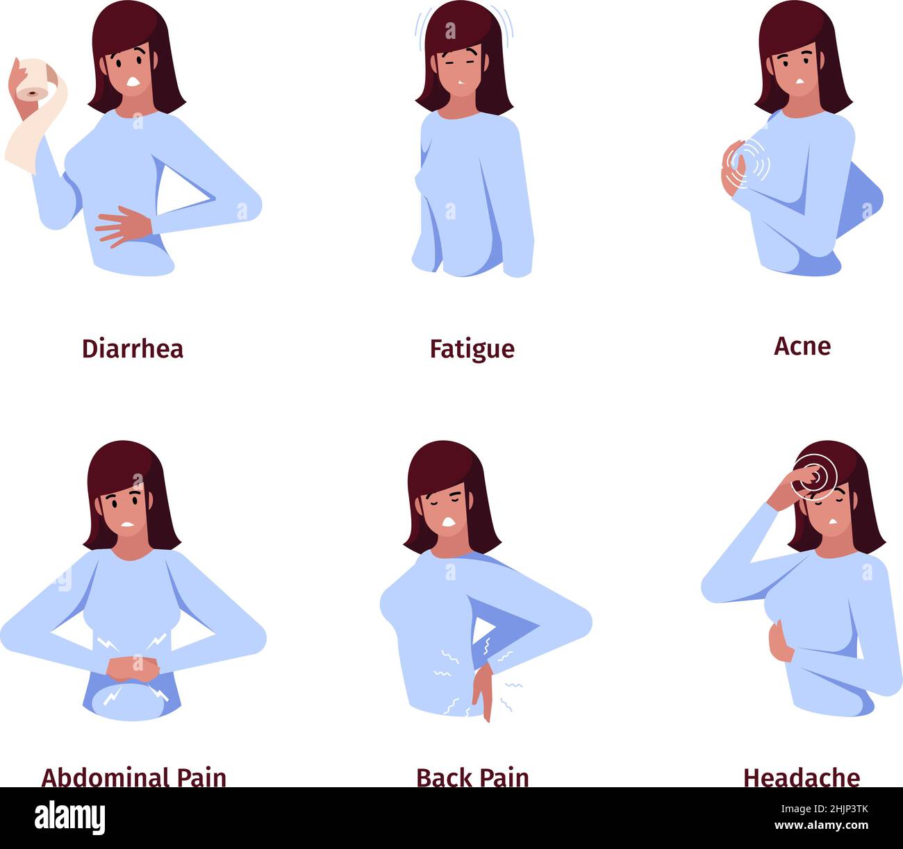 Premenstrual syndrome. Sensitive menstruation cycles woman emotions ...