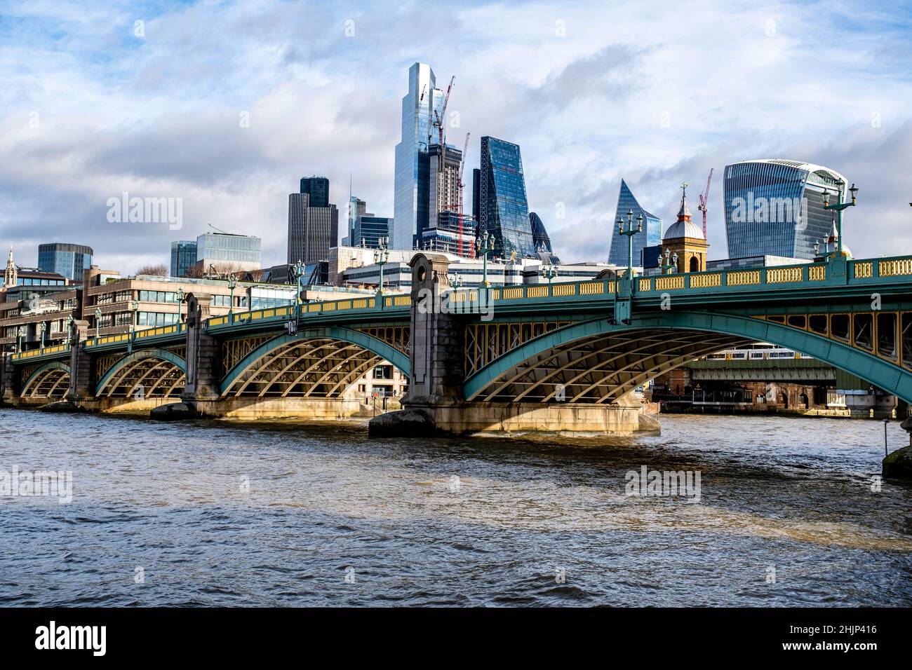 London England UK, 29 January 2022, London Financial District Skyline ...