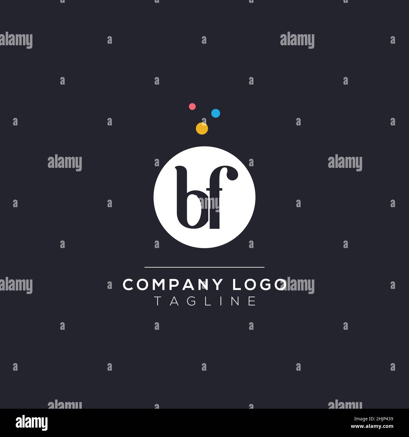 BF Small Initial Letter Design Vector with bubble Dots. Vector ...