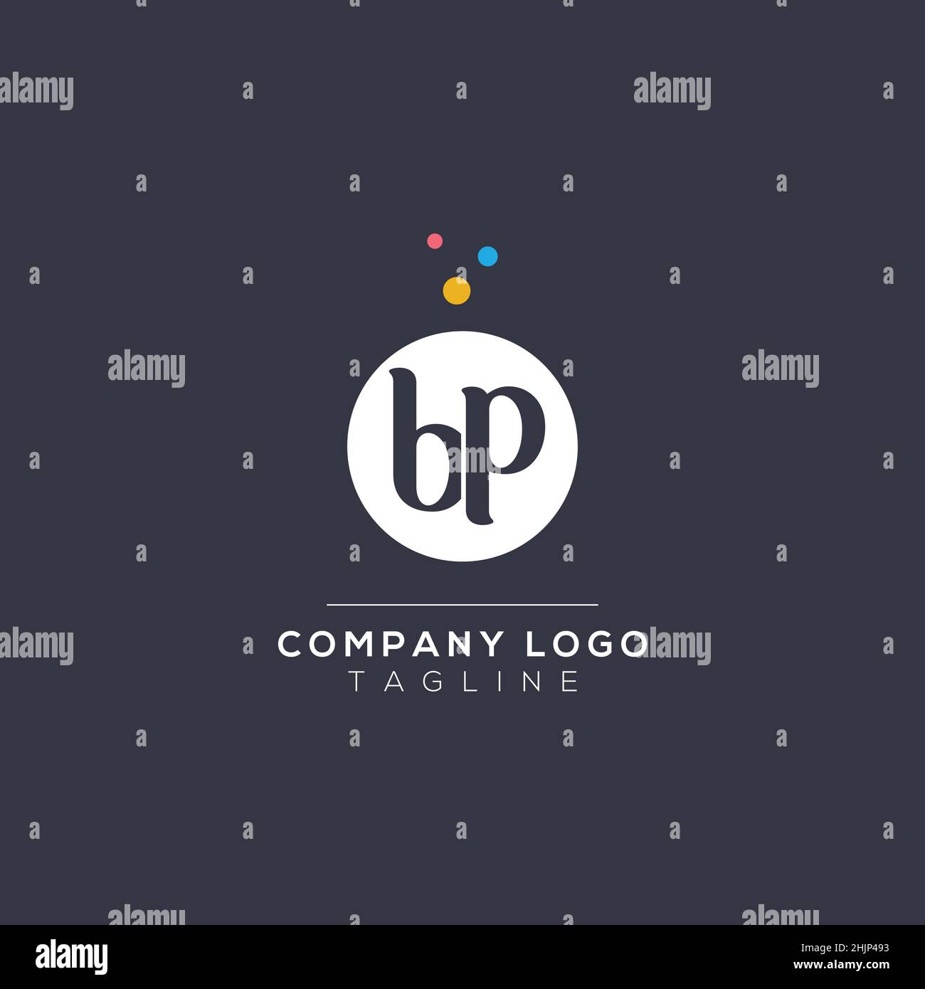 BP Small Initial Letter Design Vector with bubble Dots. Vector ...