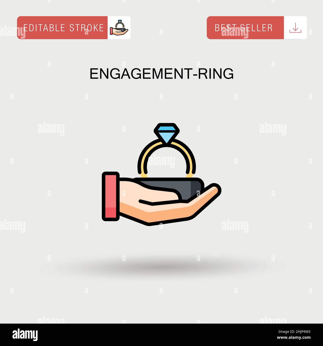 Silver engagement ring Stock Vector Images - Alamy