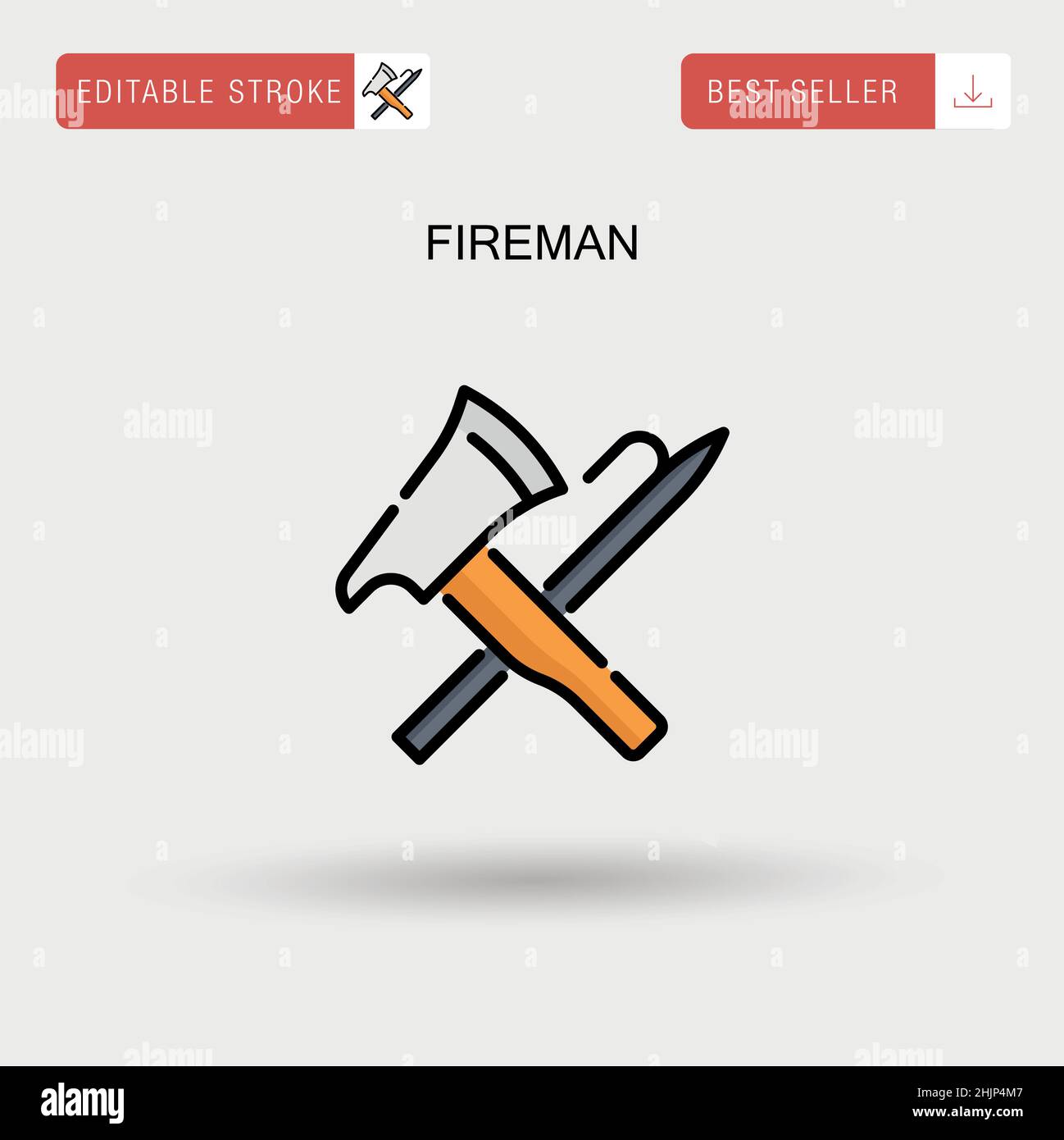 Fireman vector hi-res stock photography and images - Alamy