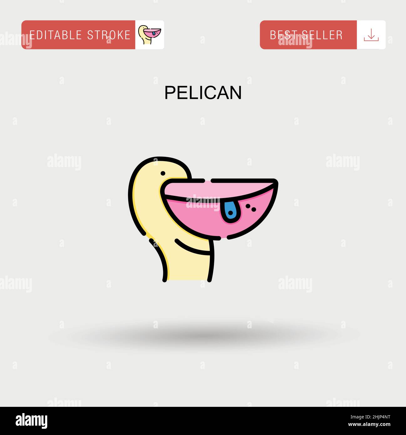 Pelican Simple vector icon Stock Vector Image & Art - Alamy