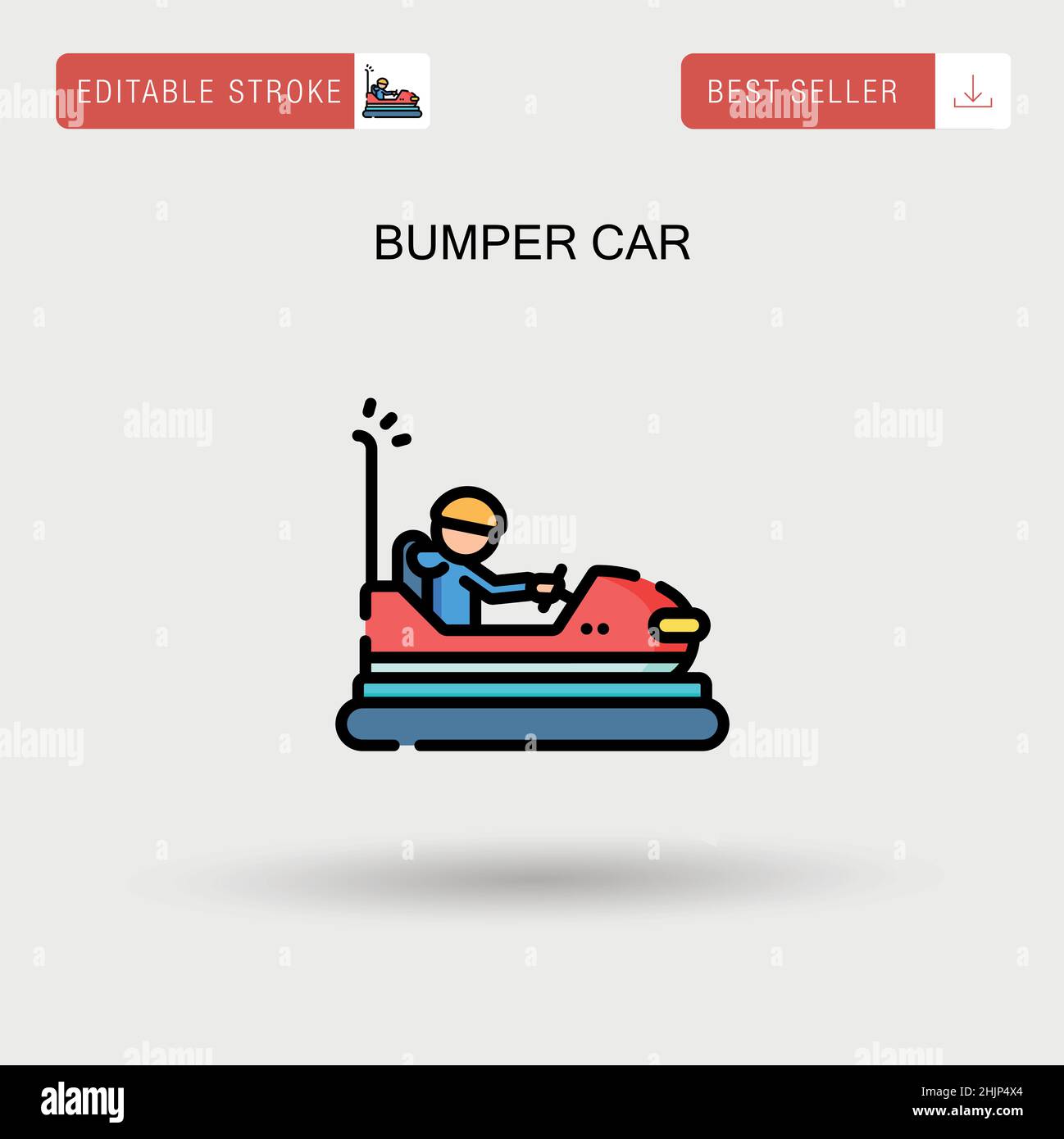 Bumper car Simple vector icon Stock Vector Image & Art - Alamy