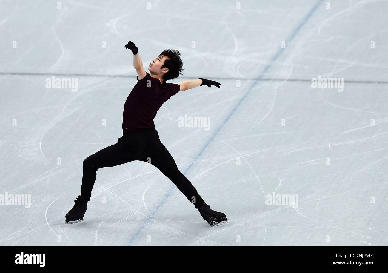 Beijing, China. 31st Jan, 2022. Chinese figure skater Jin Boyang ...