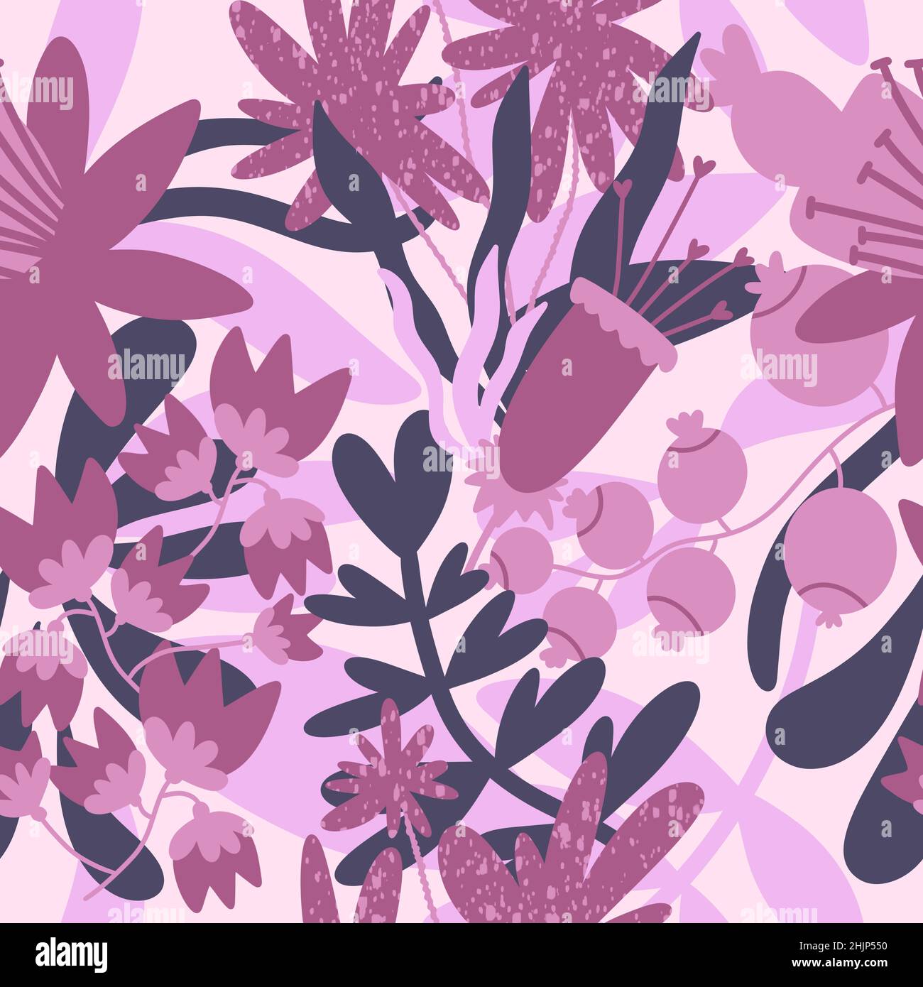 Simple floral seamless pattern with flowers for fabrics and cards and ...
