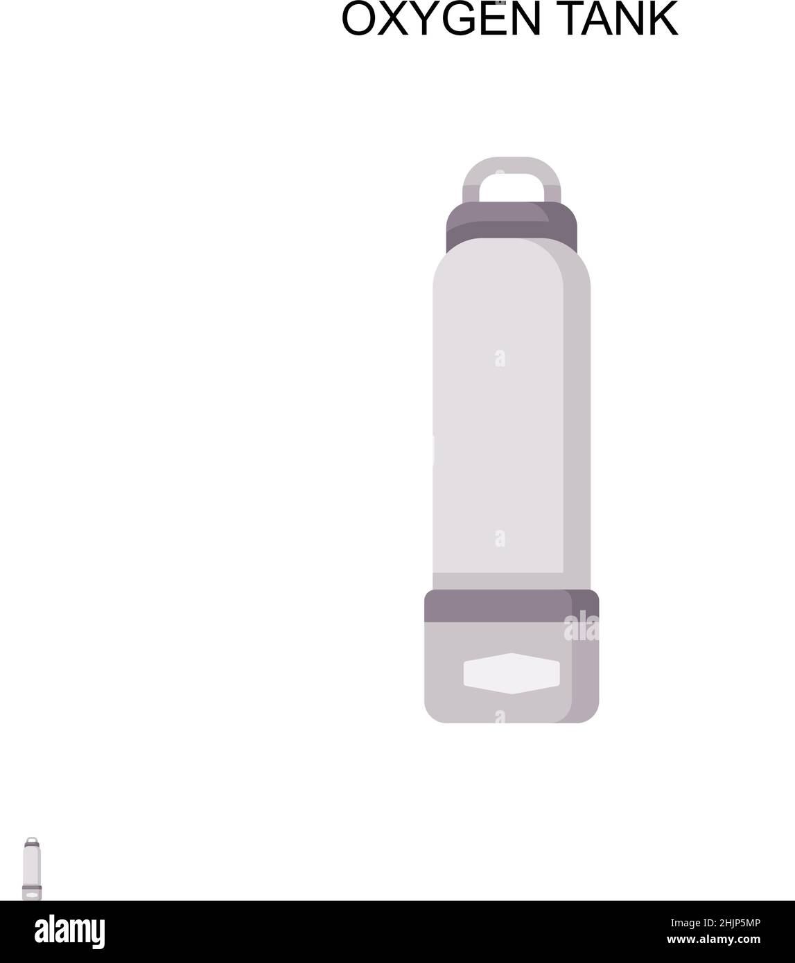 Oxygen tank Simple vector icon. Illustration symbol design template for ...