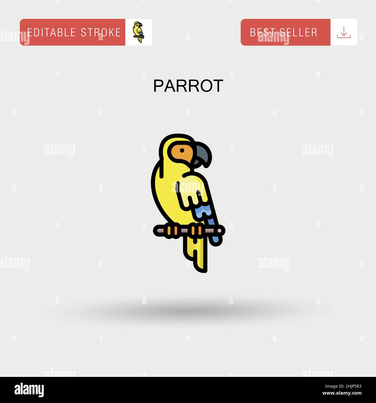 Amazon parrot illustration Stock Vector Images - Alamy