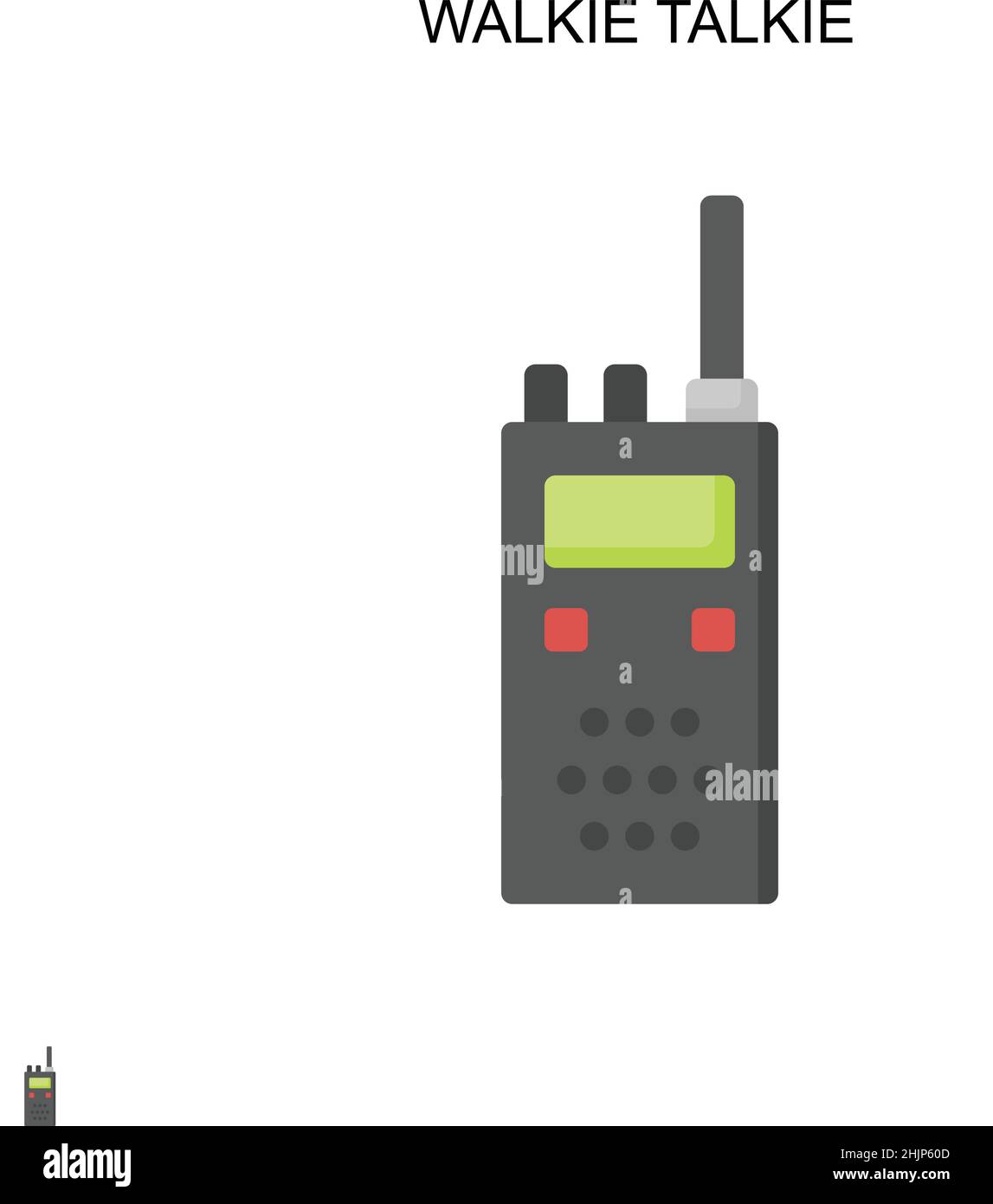 Walkie talkie Simple vector icon. Illustration symbol design template ...