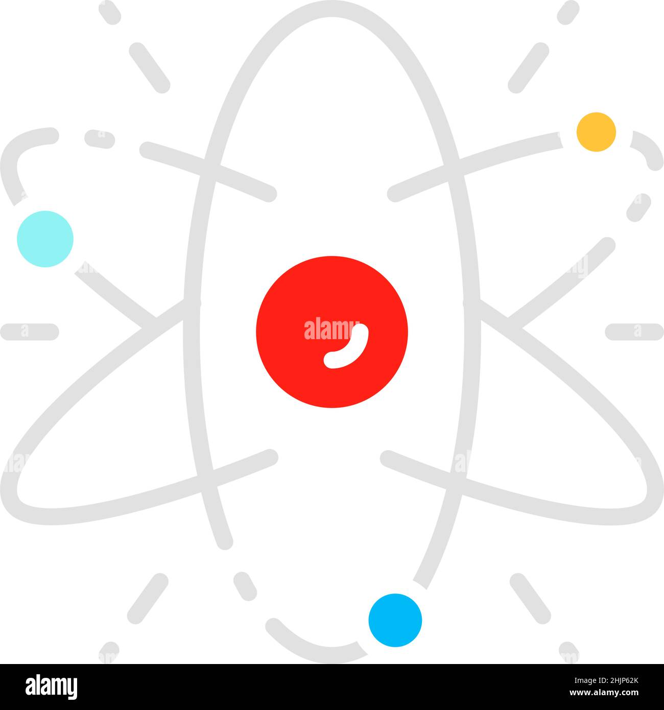 Vector atom, molecule, science white line icon Stock Vector Image & Art ...
