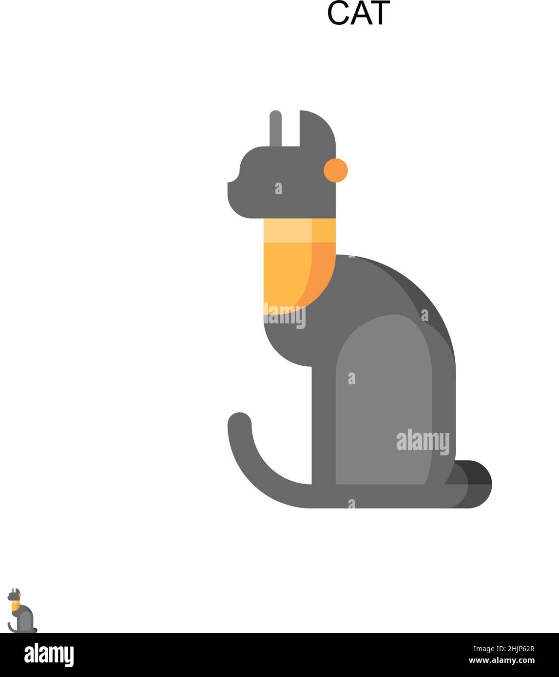 Cat Simple vector icon. Illustration symbol design template for web ...