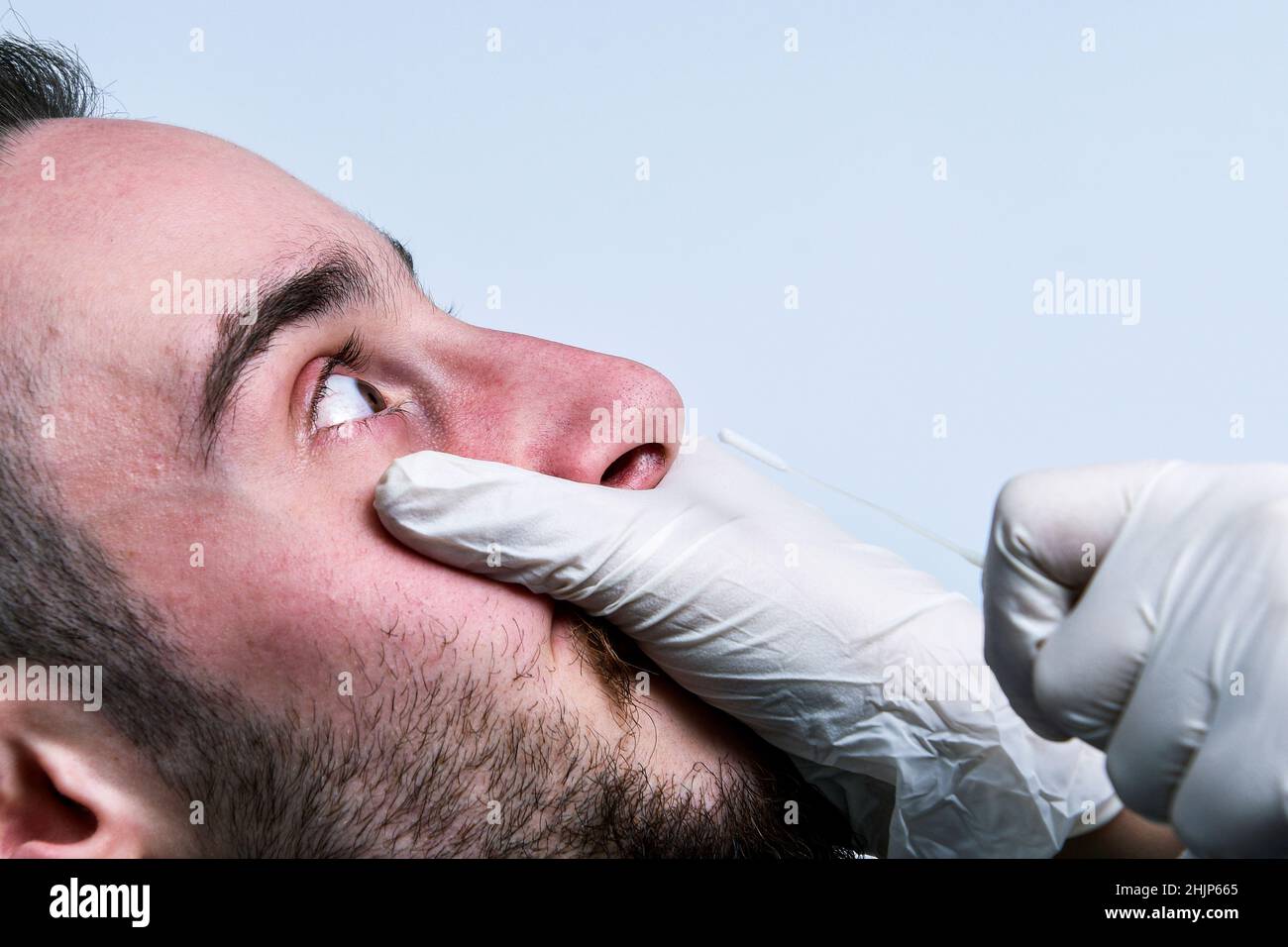 Healthcare makes PCR test on a suspected coronavirus patient, COVID-19 ...