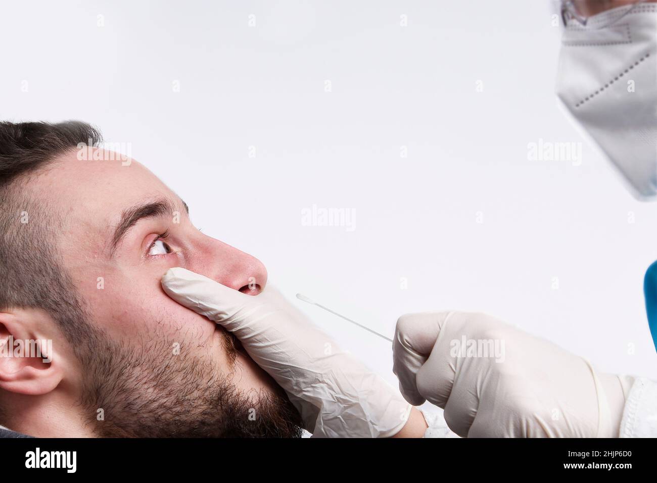 Healthcare makes PCR test on a suspected coronavirus patient, COVID-19 ...