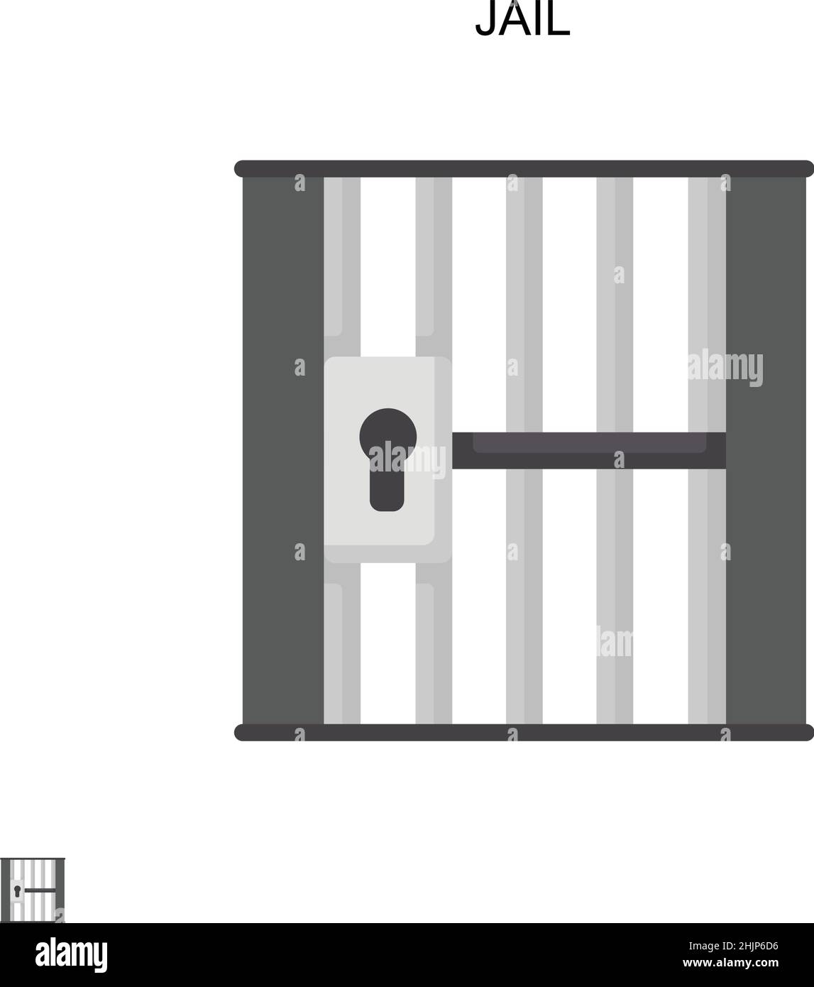 Jail Simple vector icon. Illustration symbol design template for web ...