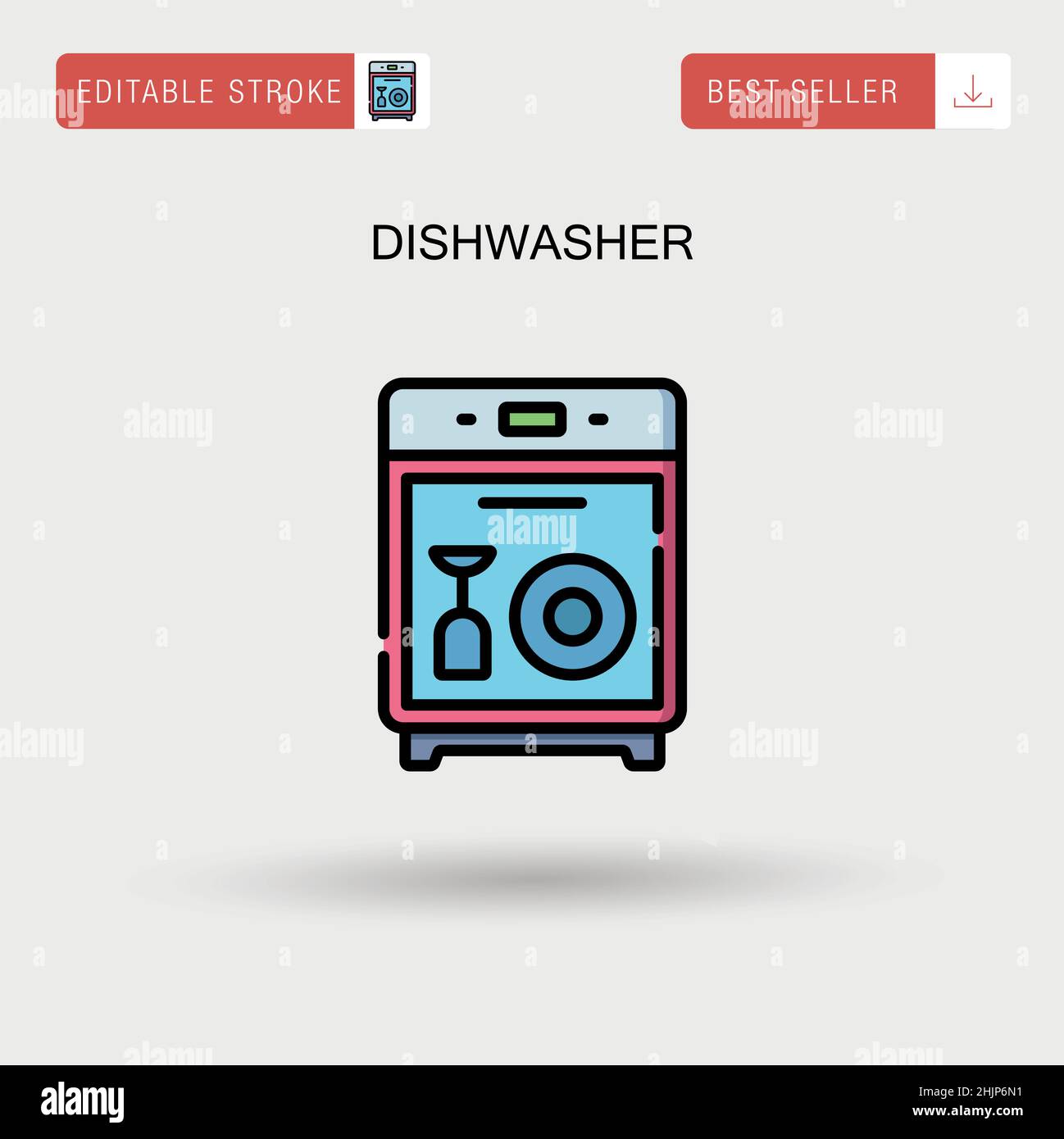 Dishwasher Simple vector icon Stock Vector Image & Art - Alamy