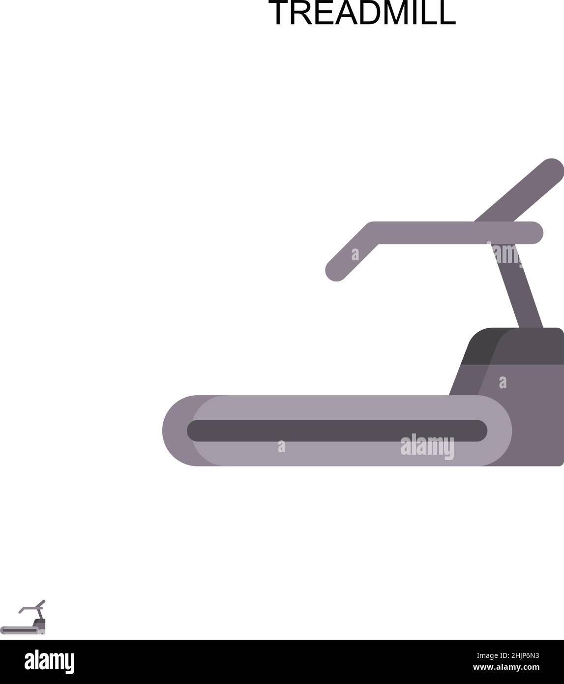 Treadmill Simple vector icon. Illustration symbol design template for ...