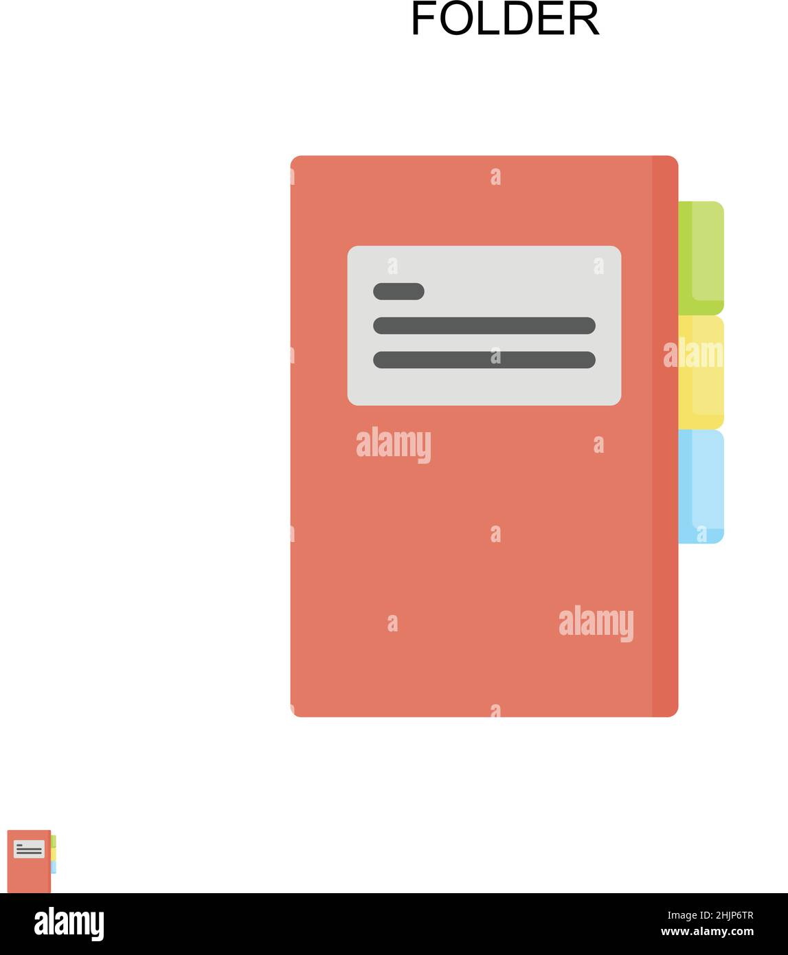 Folder Simple vector icon. Illustration symbol design template for web ...