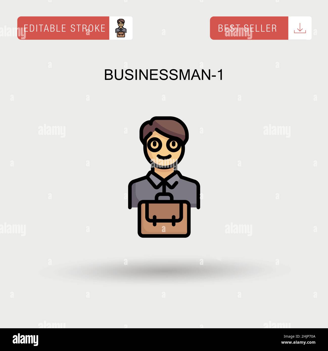 Businessman-1 Simple vector icon Stock Vector Image & Art - Alamy