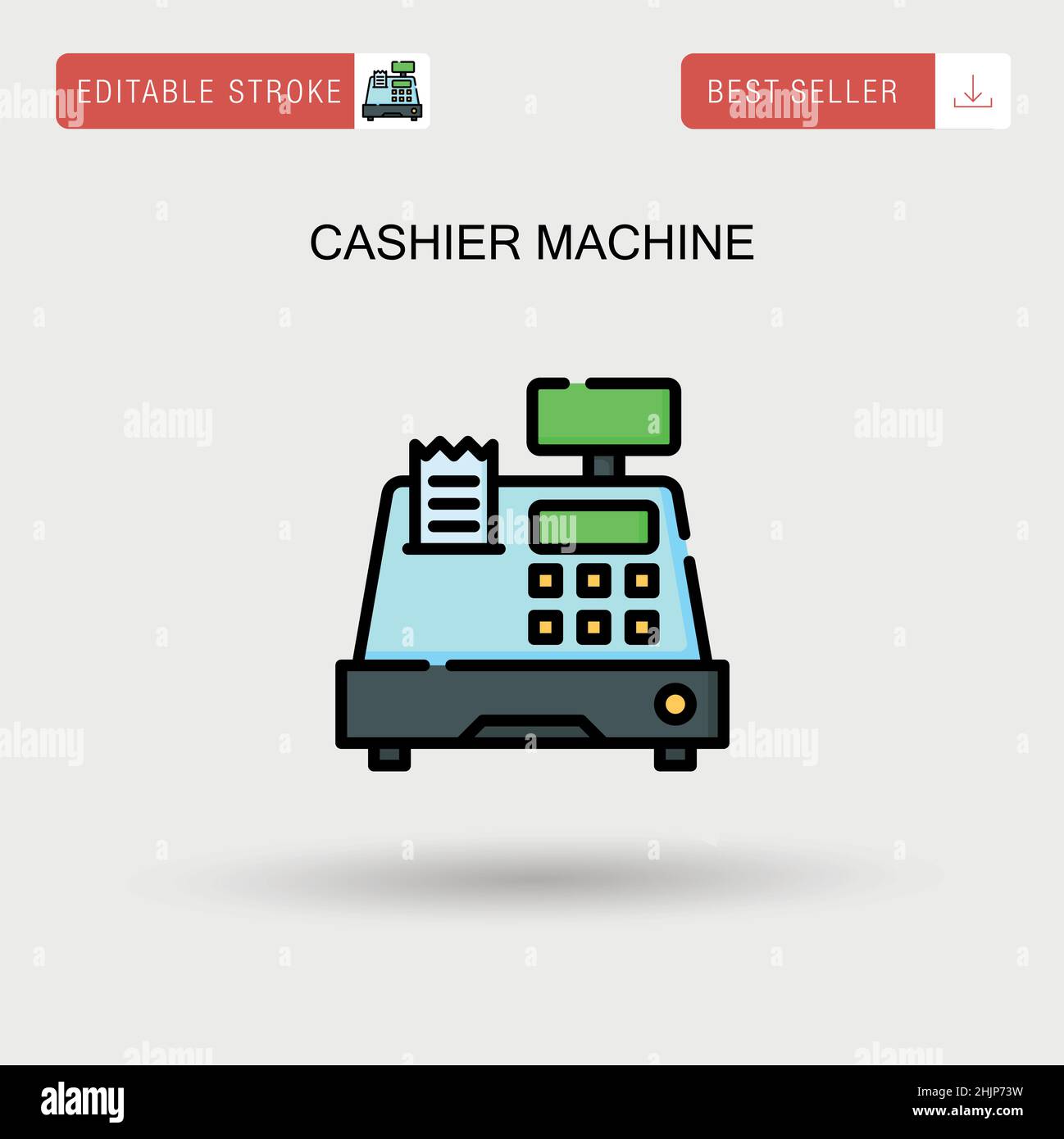 Cashier machine Simple vector icon Stock Vector Image & Art - Alamy