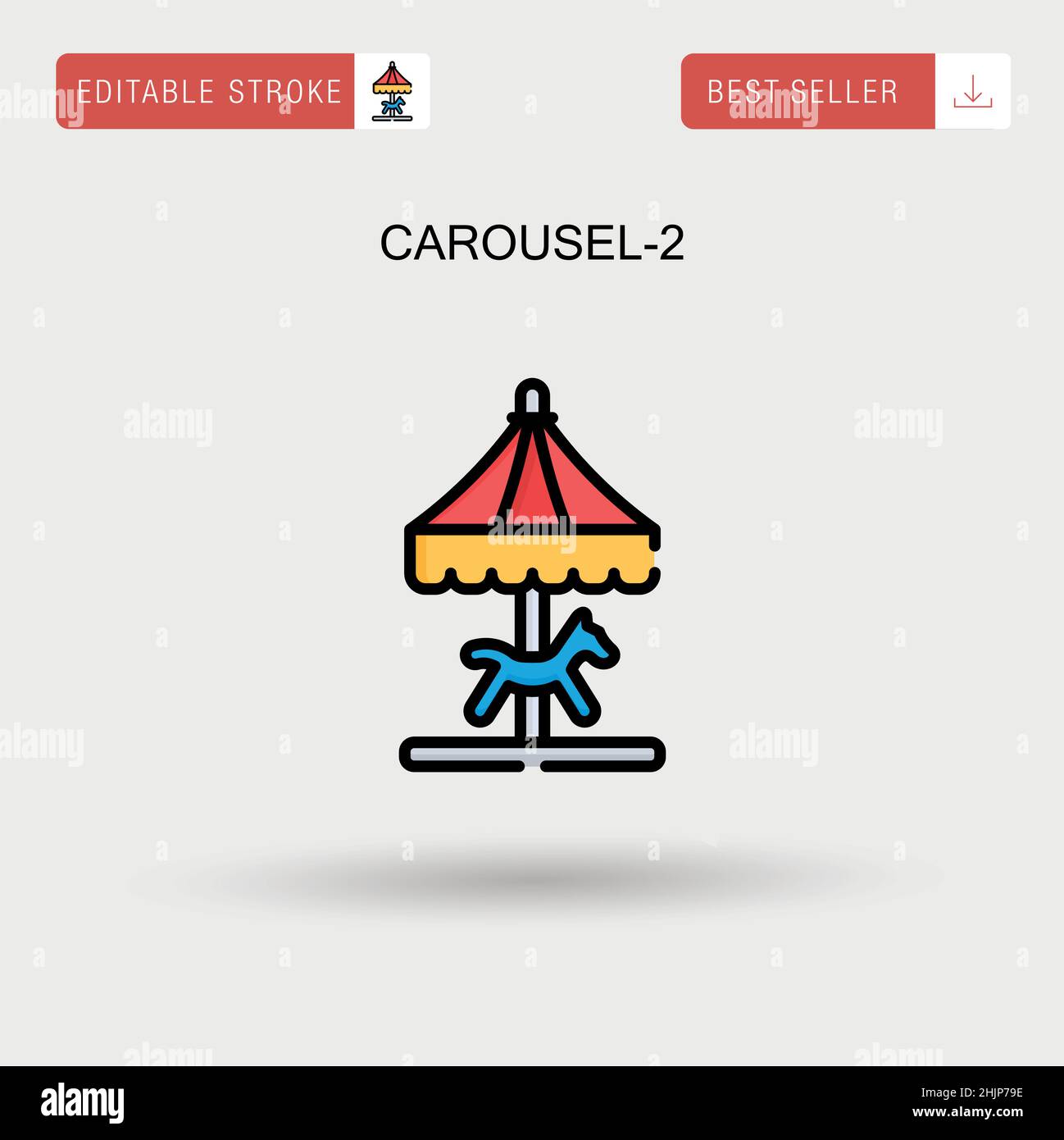 Carousel-2 Simple vector icon Stock Vector Image & Art - Alamy