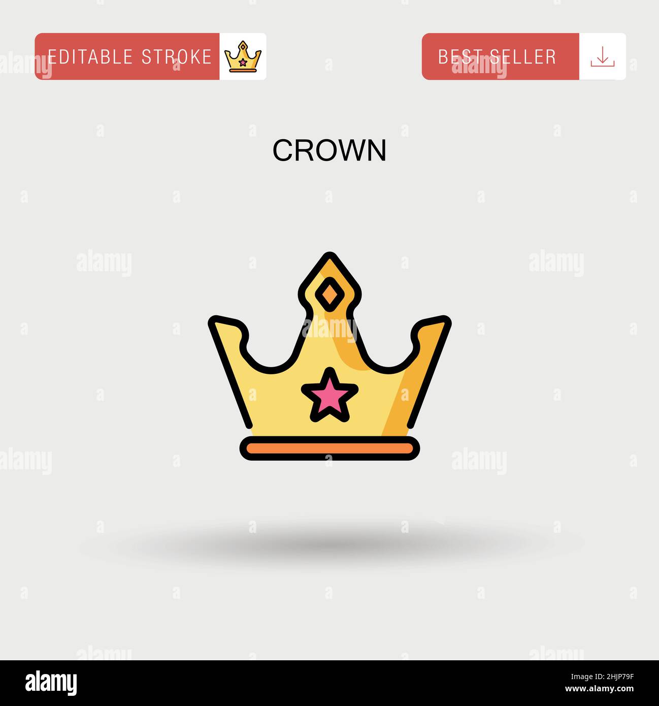 Crown Simple vector icon Stock Vector Image & Art - Alamy