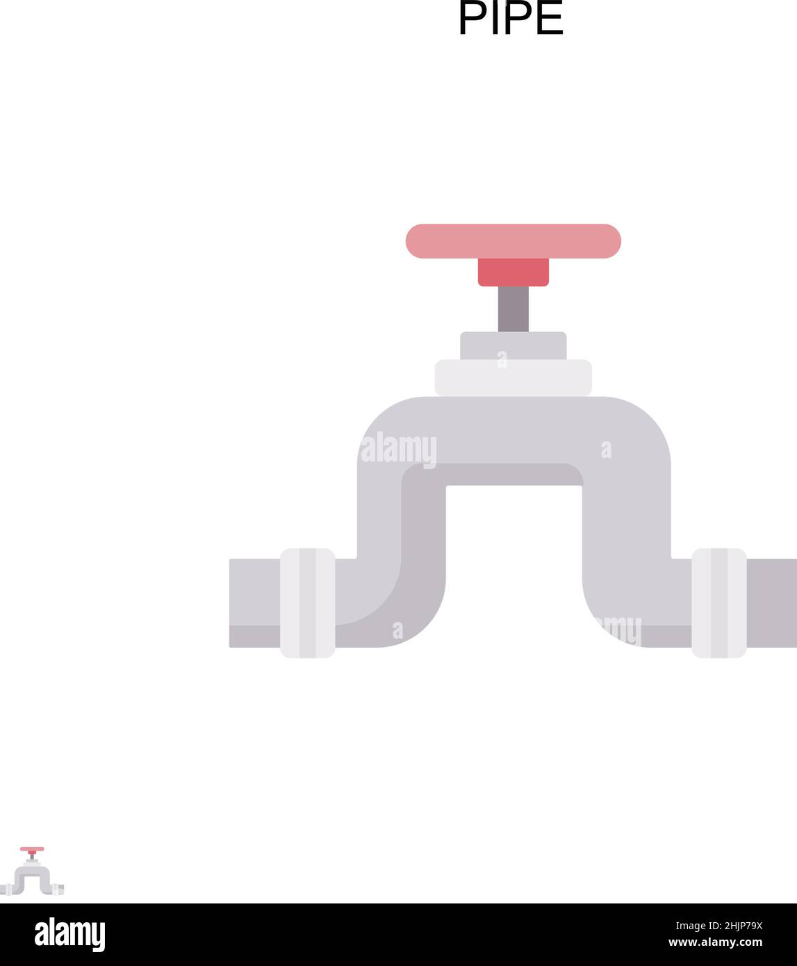 Pipe Simple vector icon. Illustration symbol design template for web ...